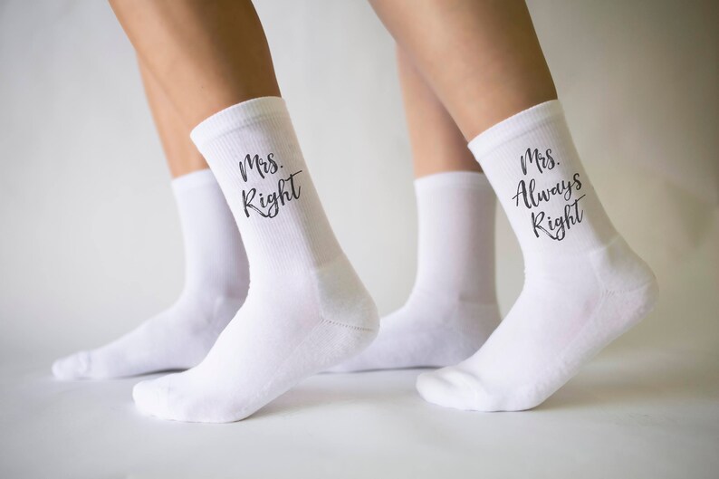 His and Hers Personalized Matching Socks 2 Pair Set | Etsy