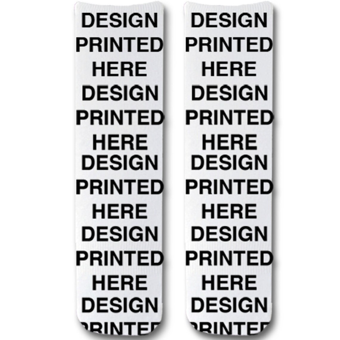 Full Print Custom Printed Socks You Design Personalized Socks - Etsy
