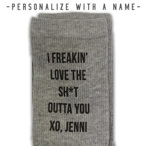 Fun Valentines Day Socks, Personalized, Novelty Socks as a Funny Gift ...