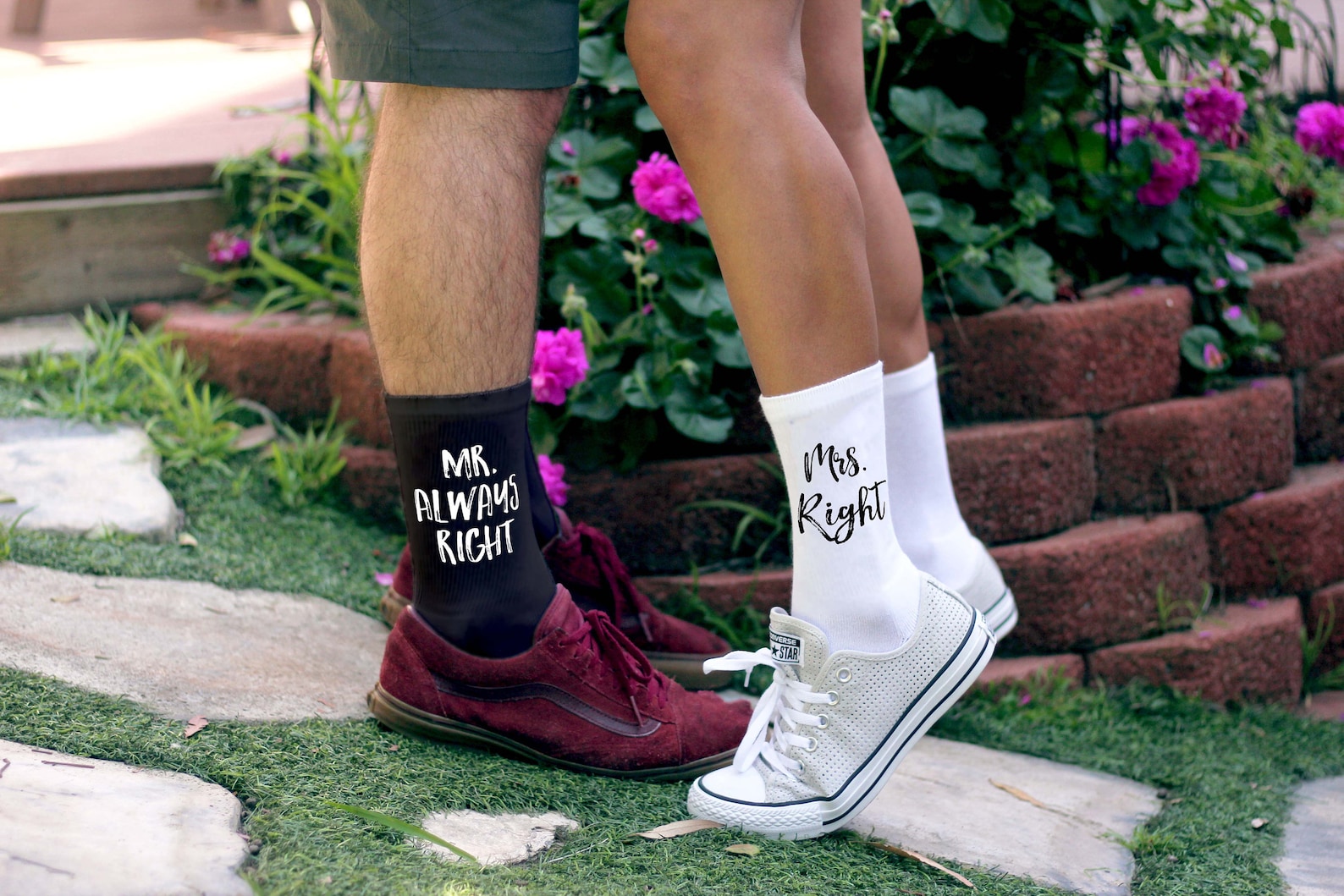 His and Hers Personalized Matching Socks 2 Pair Set | Etsy