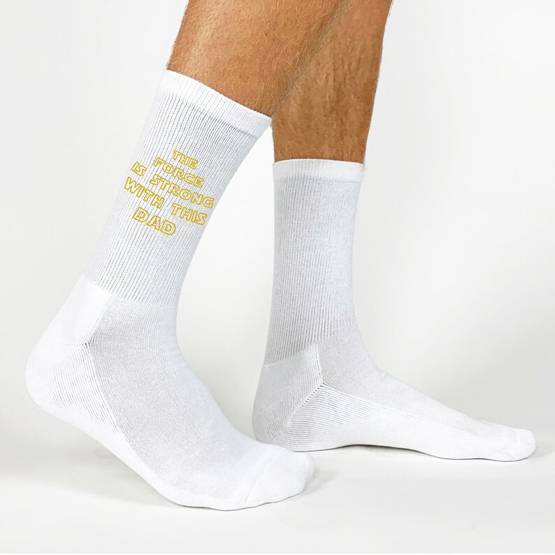 Funny Fathers Day Crew Socks With Star Wars Theme Fun - Etsy