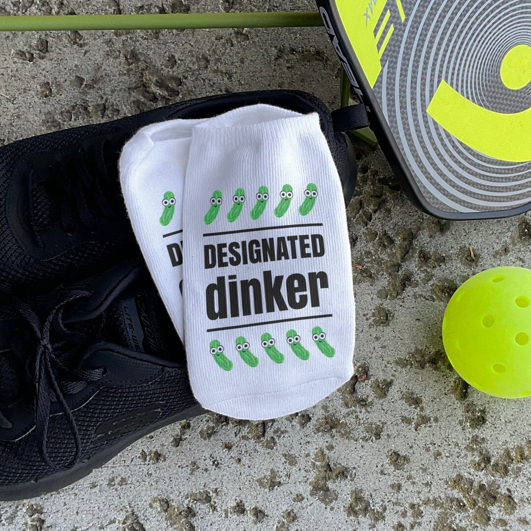 Funny Pickleball Socks, Designated Dinker Socks for the Pickleball ...