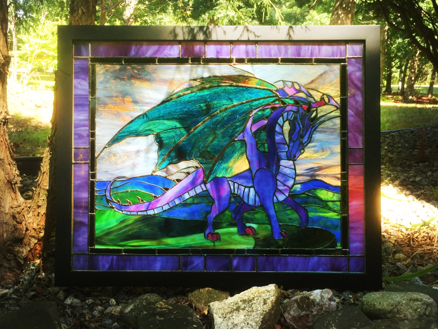 Framed Custom Stained Glass Panels From Special Photo or Person - Etsy