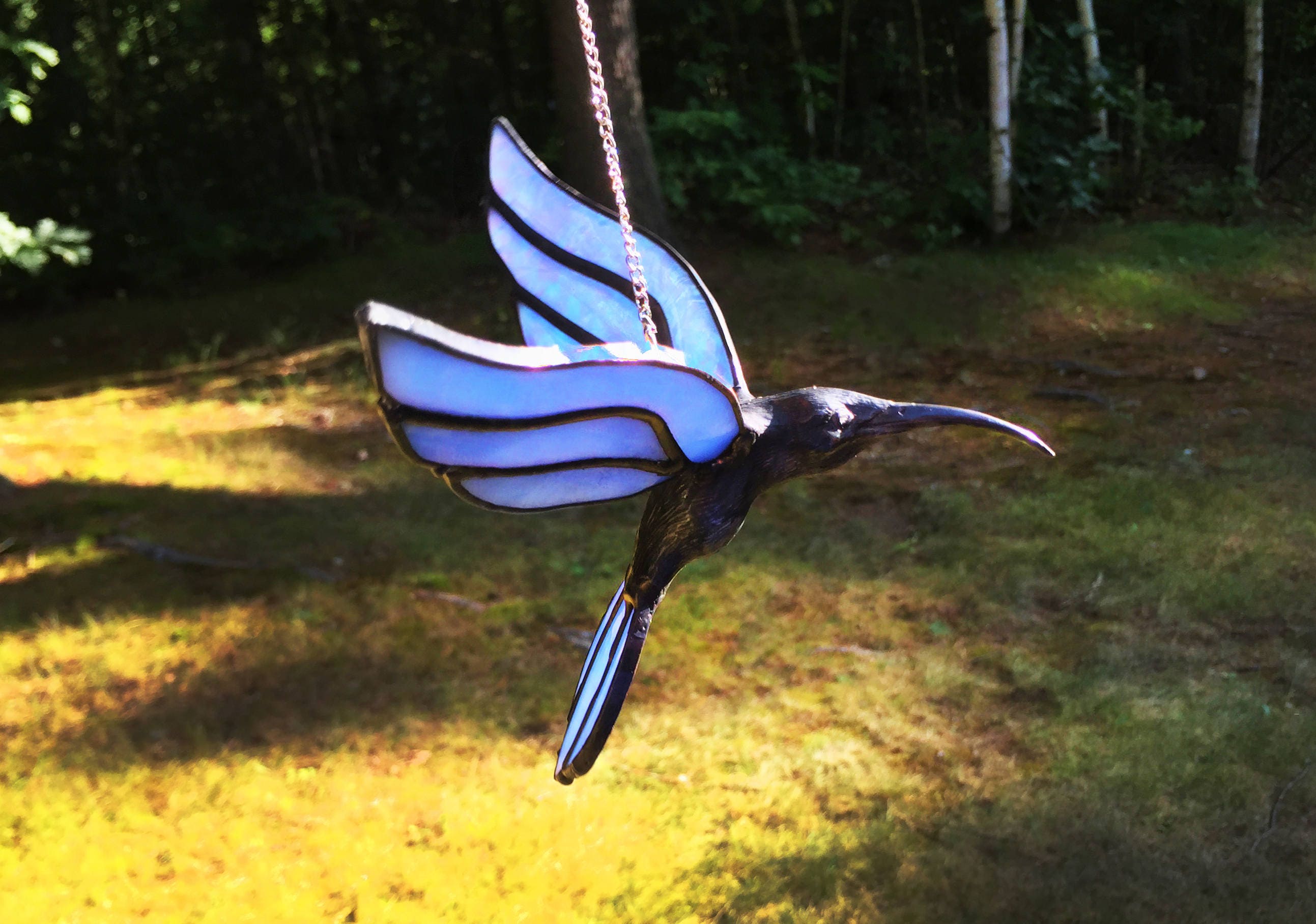 SUNCATCHER-ORNAMENT 3D Stained Glass Hummingbird - Etsy