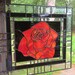 Framed Stained Glass Rose Panel - Etsy