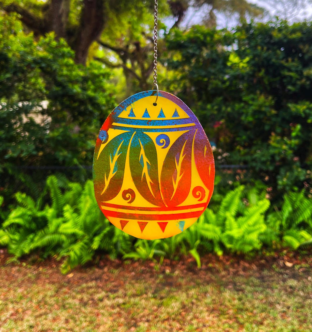 Stained Glass Easter Eggs - Laser Etched - Etsy