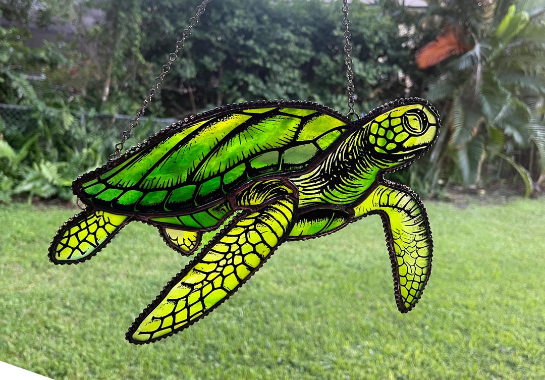 Suncatcher - Sea Turtle - Stained Glass - Etsy