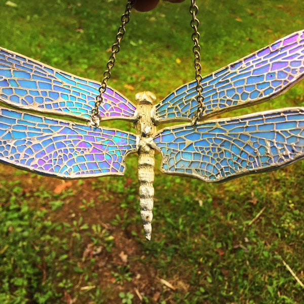 Dragonfly Filigree Stained Glass - Etsy