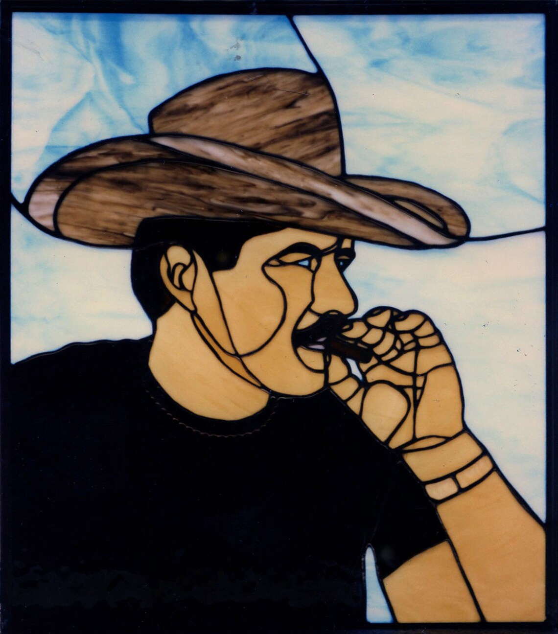 Framed Custom Stained Glass Panels From Special Photo or Person - Etsy