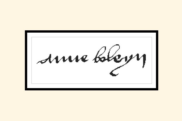Anne Boleyn Signature Cross Stitch PDF Pattern - Etsy