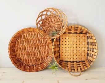Wicker woven baskets | Etsy