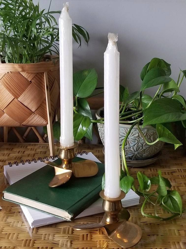 Vintage brass propeller candlestick holders | candle holders | airplane ...