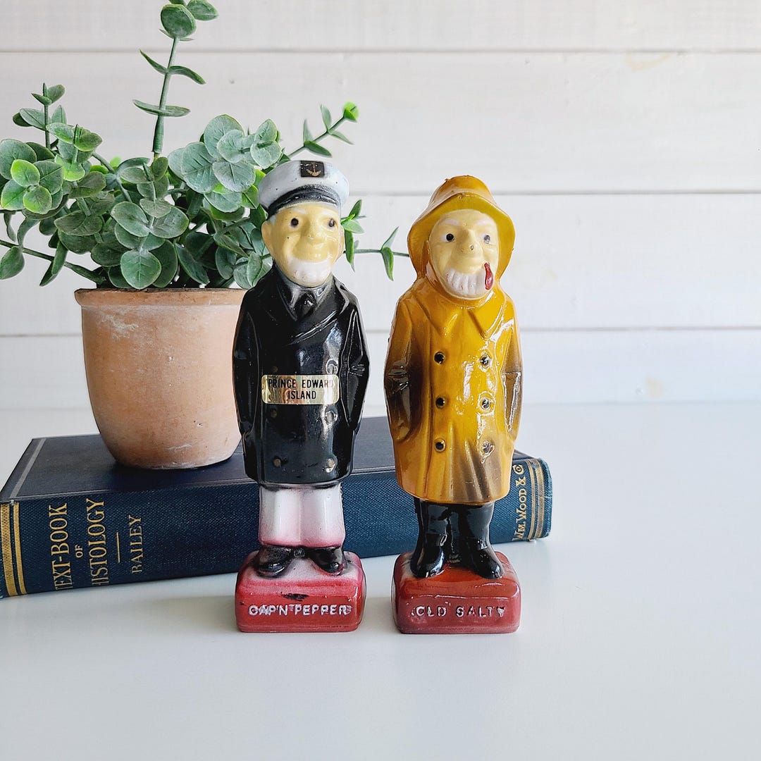 Vintage Cap'n Pepper and Old Salty Salt and Pepper Shakers | Nautical ...