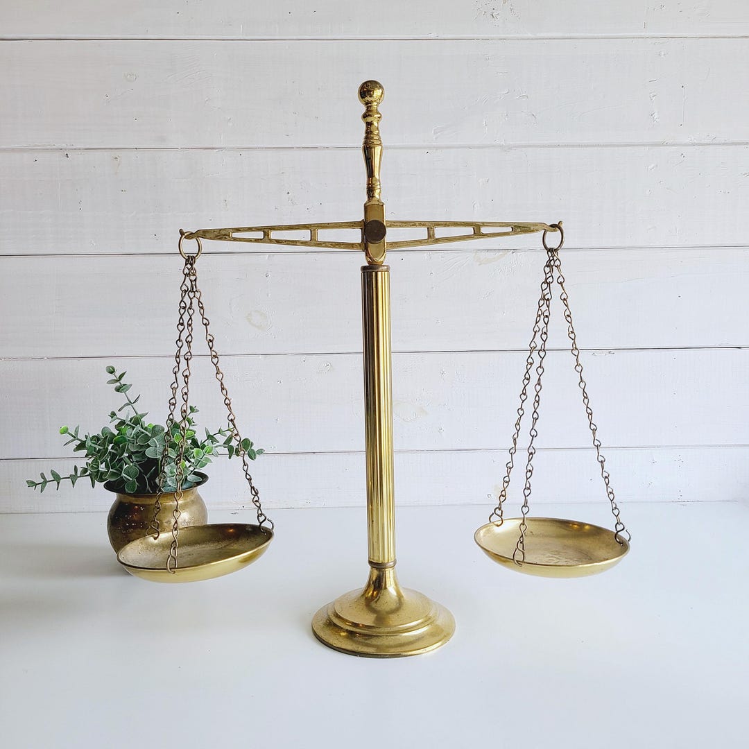 Vintage Brass Large Apothecary Scale | Decorative Scale | Balance ...
