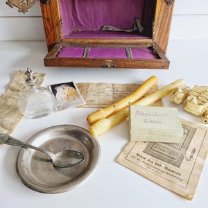 Antique Home Prayer Box Last Rites Viaticum Religious Decor Wall ...