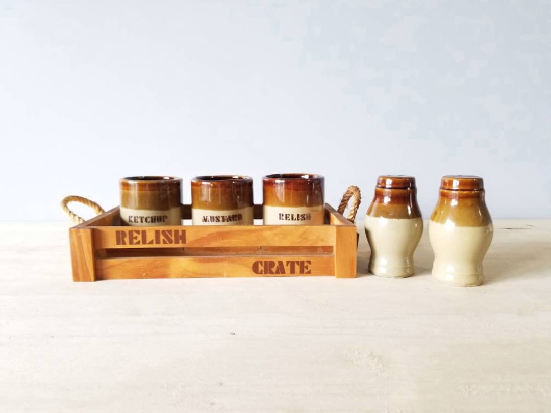 Vintage Condiment Server Set Relish Pots With Salt and - Etsy