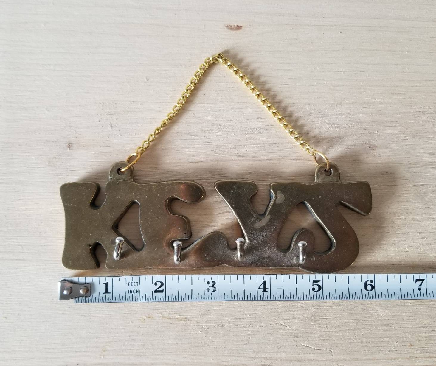 Vintage brass key hook | home organization | home storage