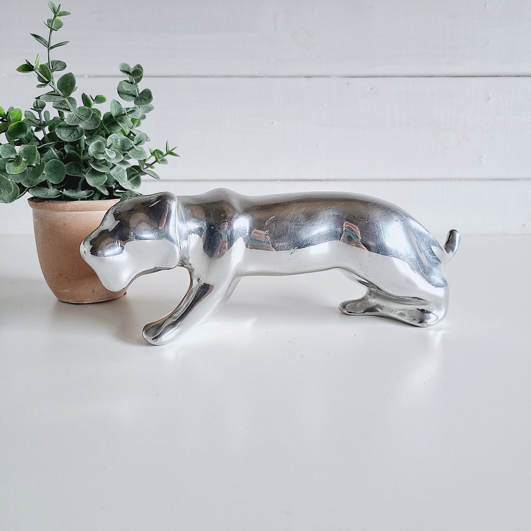 Vintage Cast Aluminum Panther 1976 Hoselton Sculpture Abstract Mid ...