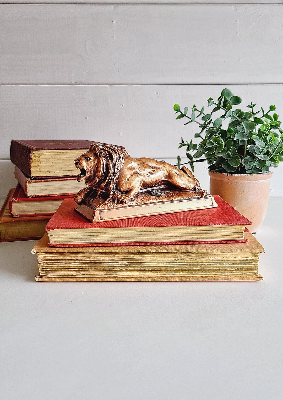 Vintage Lions International Statue Lion Paperweight Shelf Decor ...