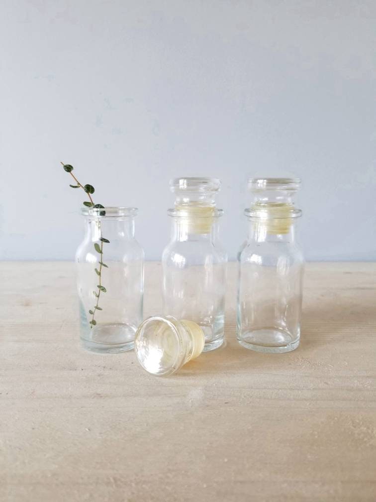 Vintage mini jar set of 3 made in Japan | craft jars