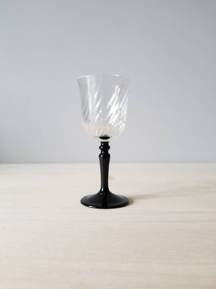Vintage liqueur glasses | Luminarc stemware set of four