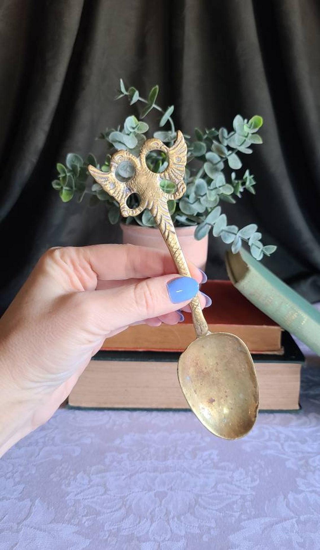 Vintage Brass Swan Spoon Antique Brass Vintage Brass Spoon - Etsy