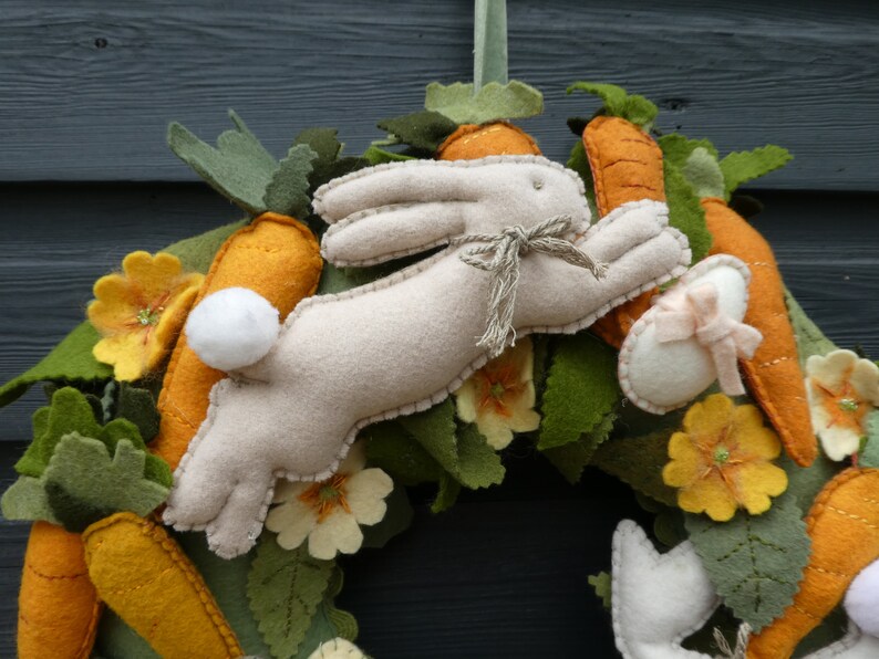 PDF SEWING PATTERN the Spring & Easter Bunny Wreath - Etsy Canada