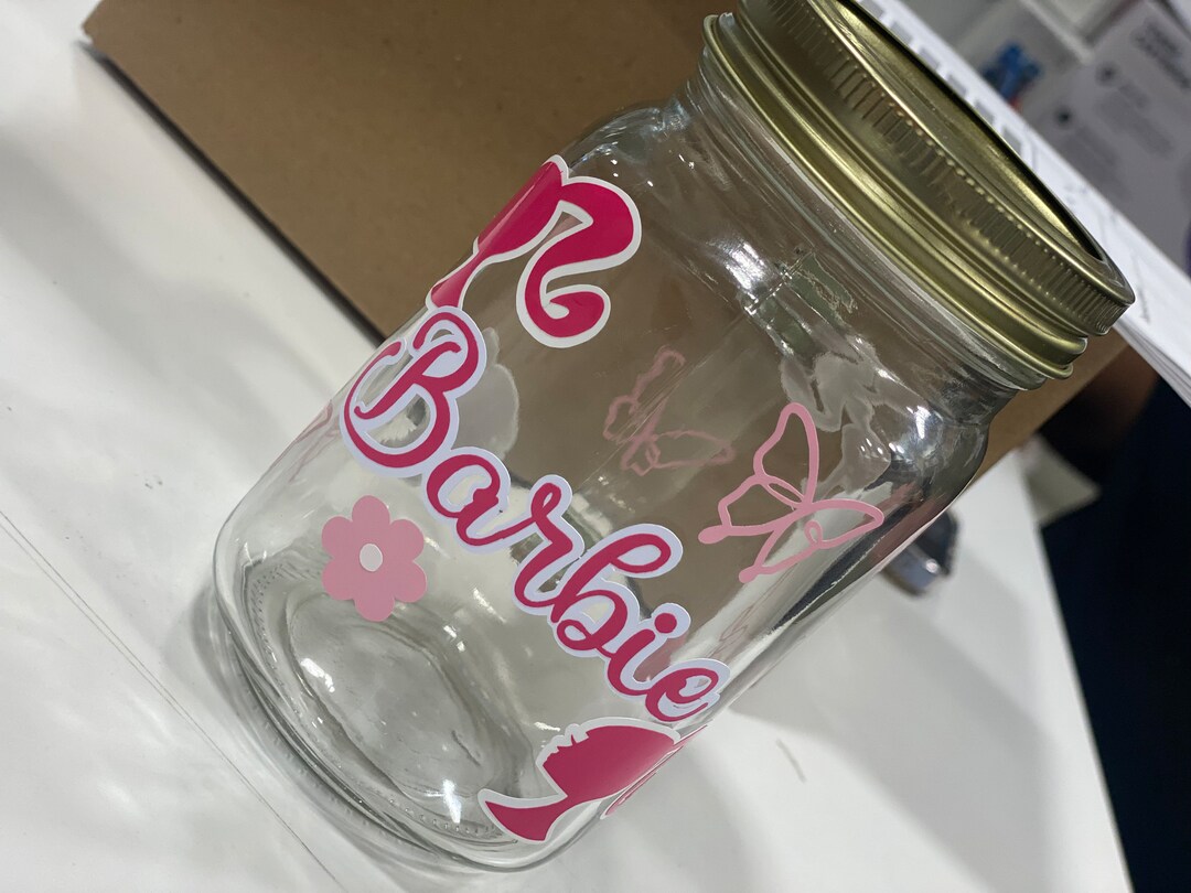 Barbie Mason Jar - Etsy