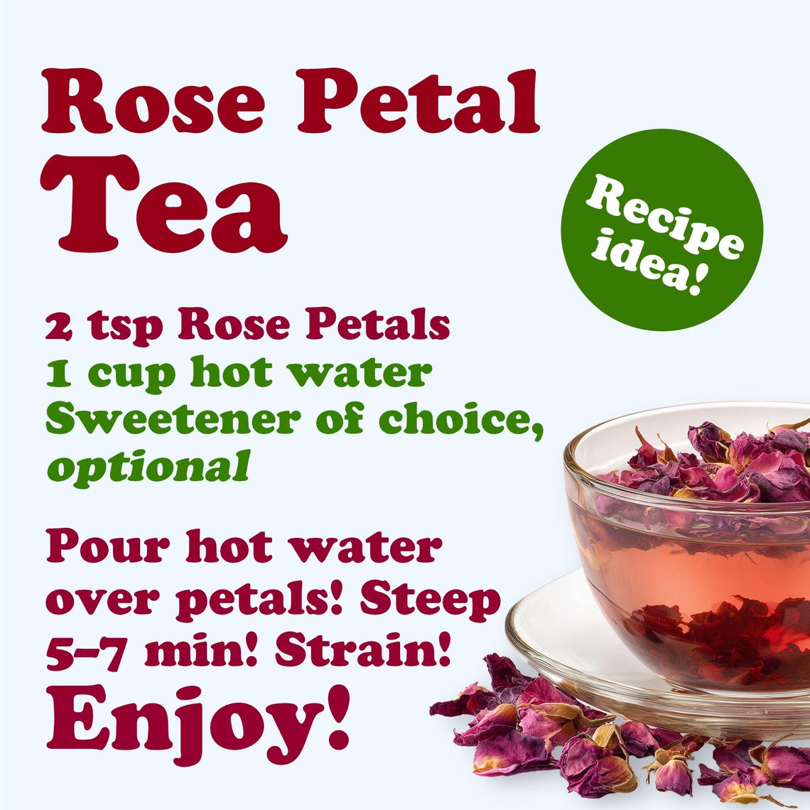 Rose Petals – Culinary Dried Edible Rose Flowers for Tea, Baking ...