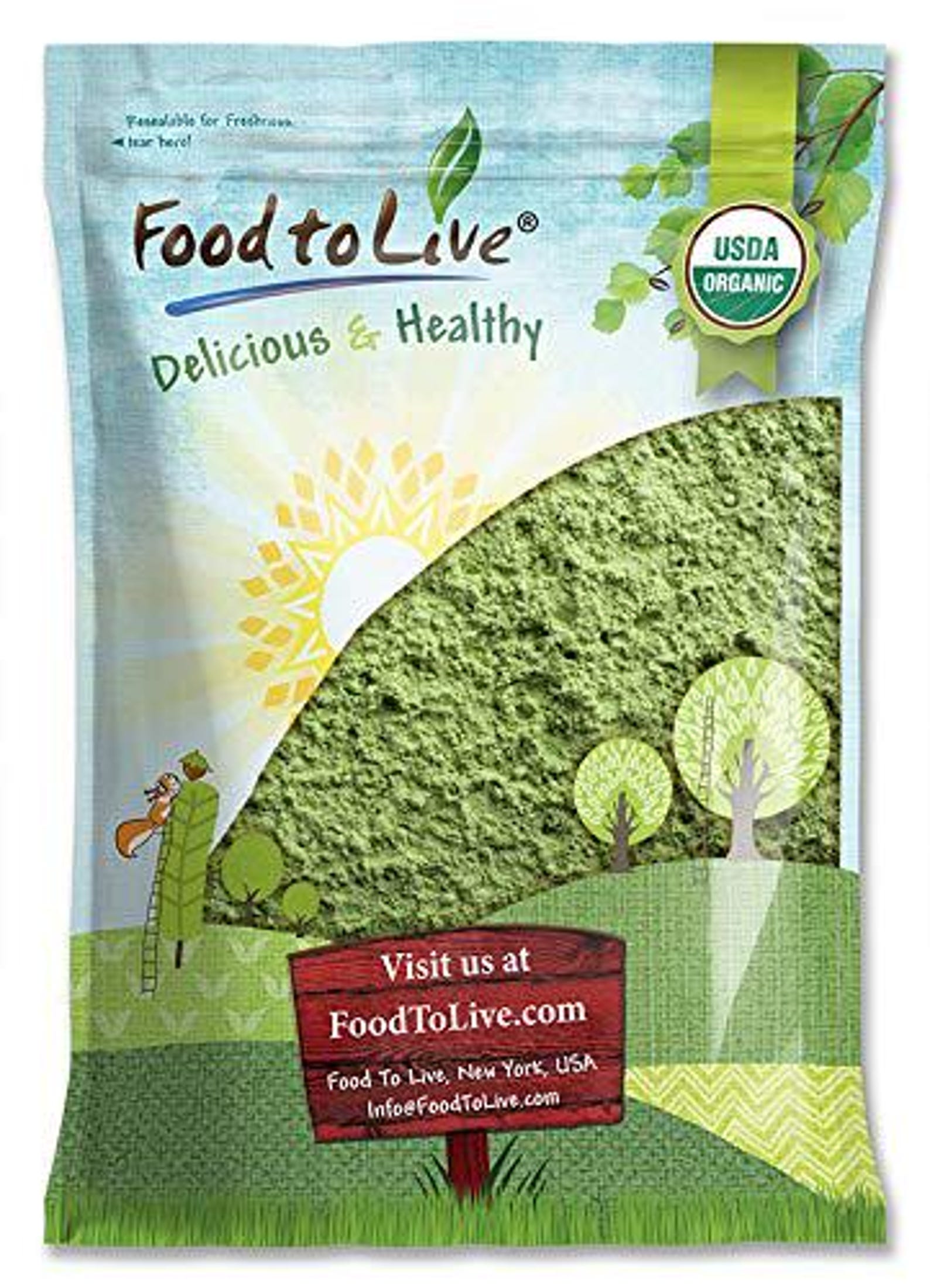 Organic Wheatgrass Powder — Non-gmo, Whole-leaf, Raw, Non-irradiated ...
