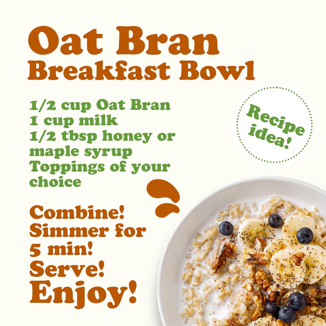 Oat Bran – Milled From High Protein Oats. Raw, Unprocessed, Vegan ...
