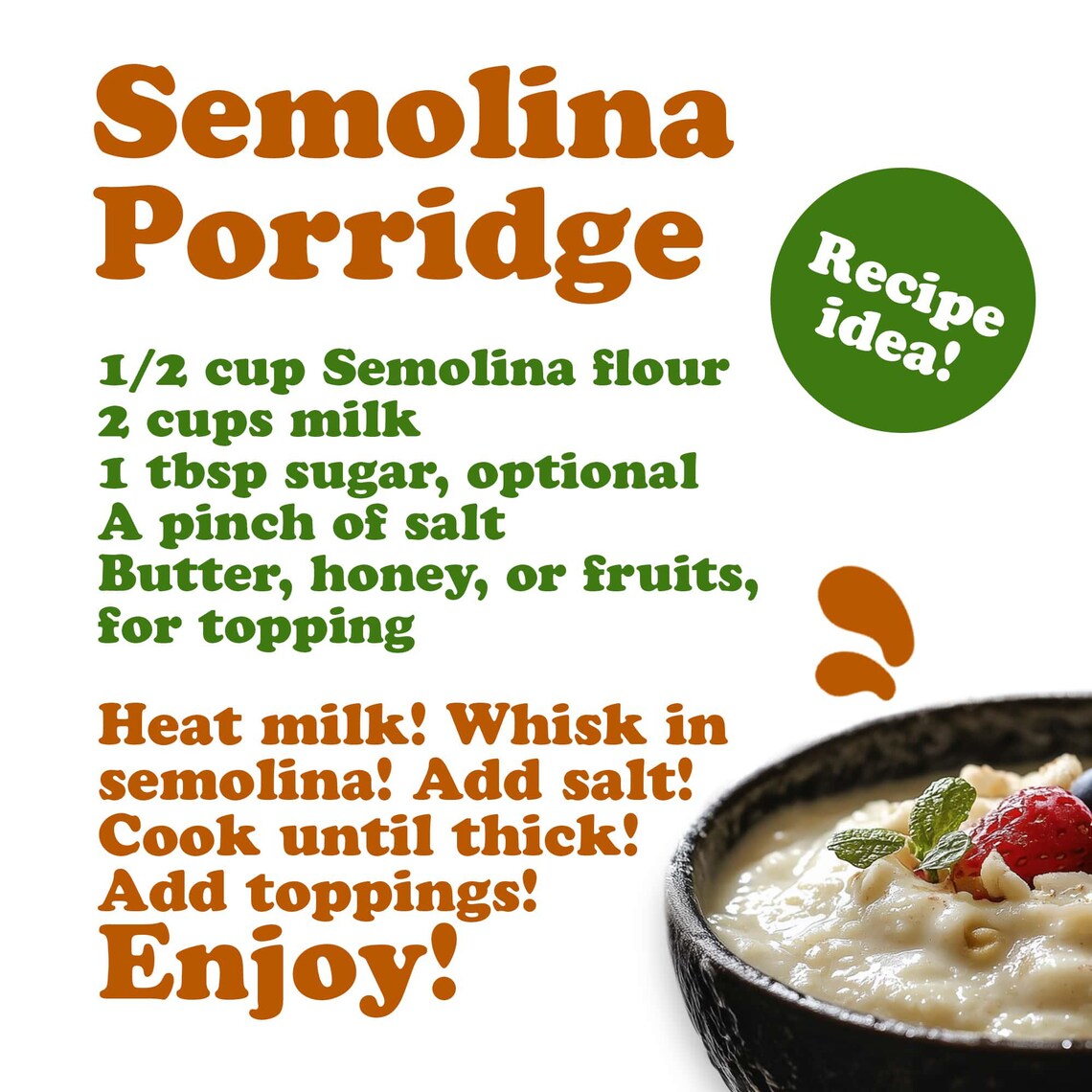 Organic Italian Semolina Flour — 100% Premium Durum Wheat, Perfect for ...