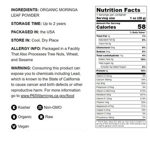 Organic Moringa Powder Non-gmo, Ground Moringa Oleifera Leaf, Raw, Sun ...