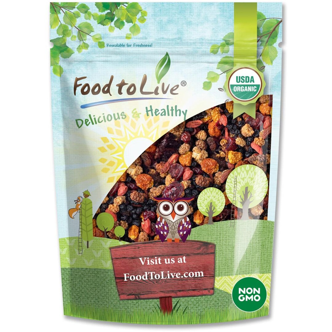 Organic Berries Paradise Mix – Dried Cranberries, Blueberries, Goji ...