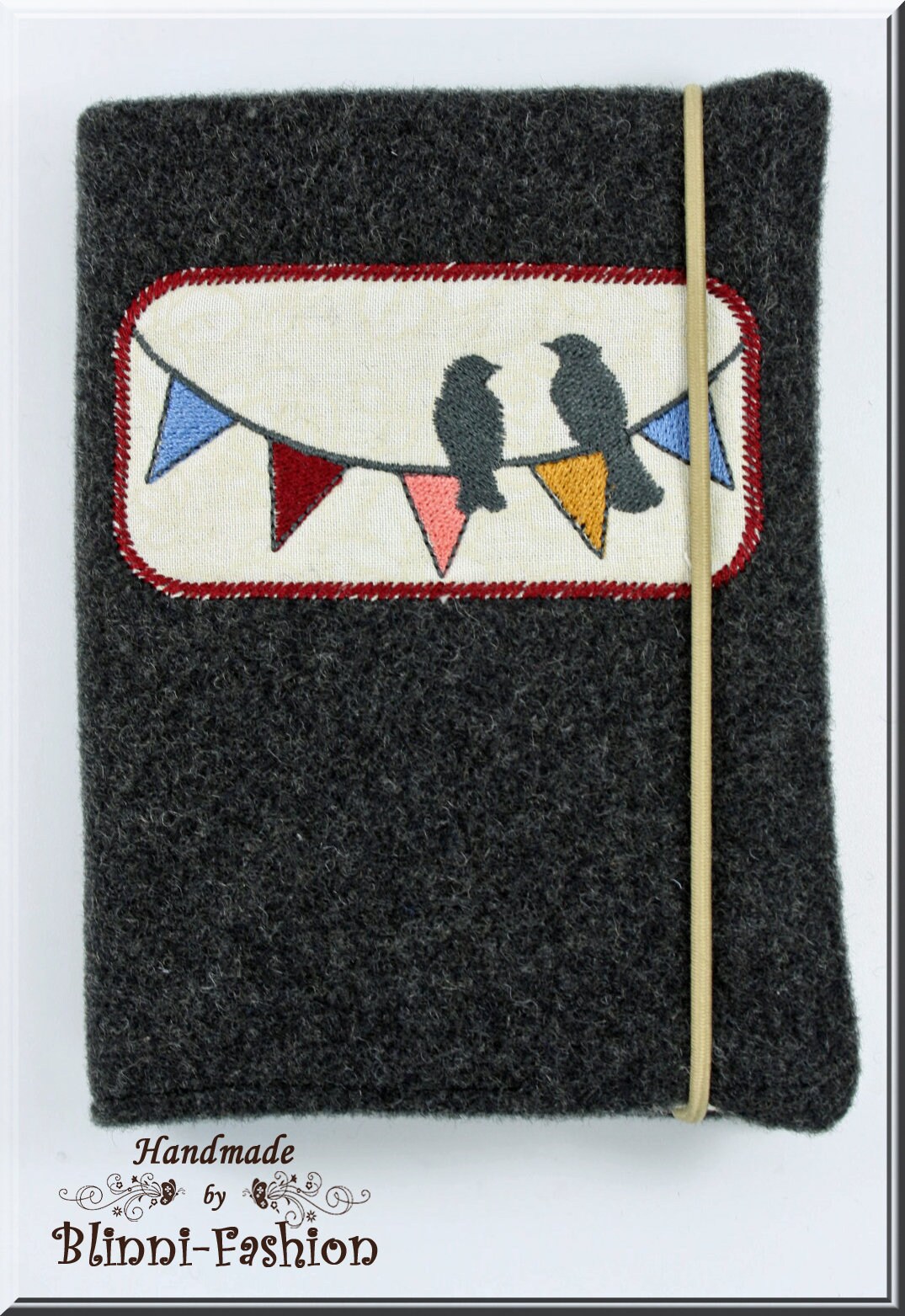Notebook - BIRDS on BUNTING BANNER - Notebook Cover, 2 Sizes, Diary ...