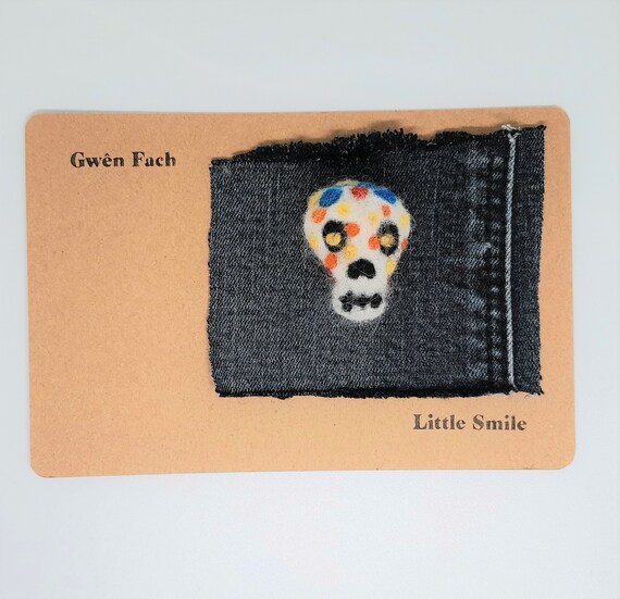Halloween Day of the Dead Skull Needle Felted Brooch - Etsy