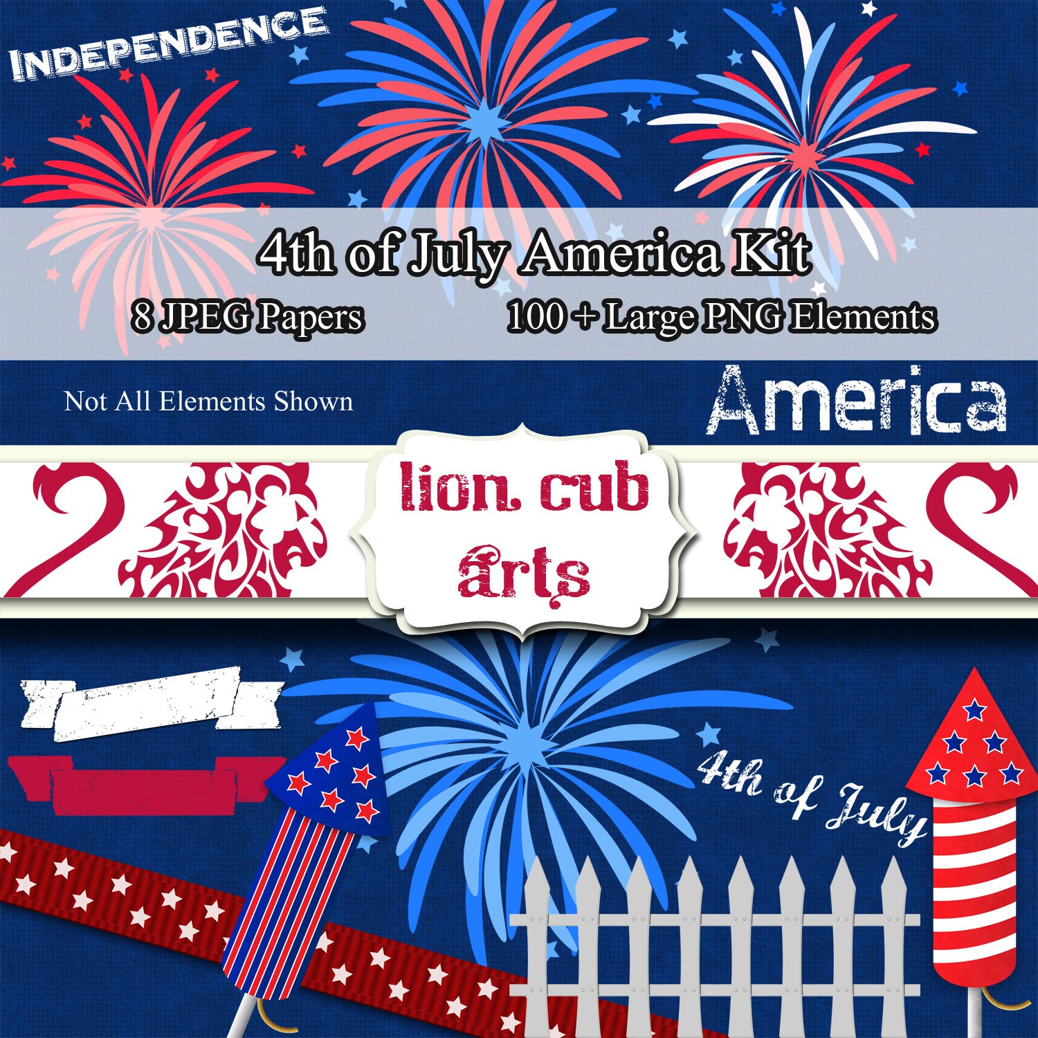 Fireworks Clipart, 4th of July, Printable Planner Stickers, American ...