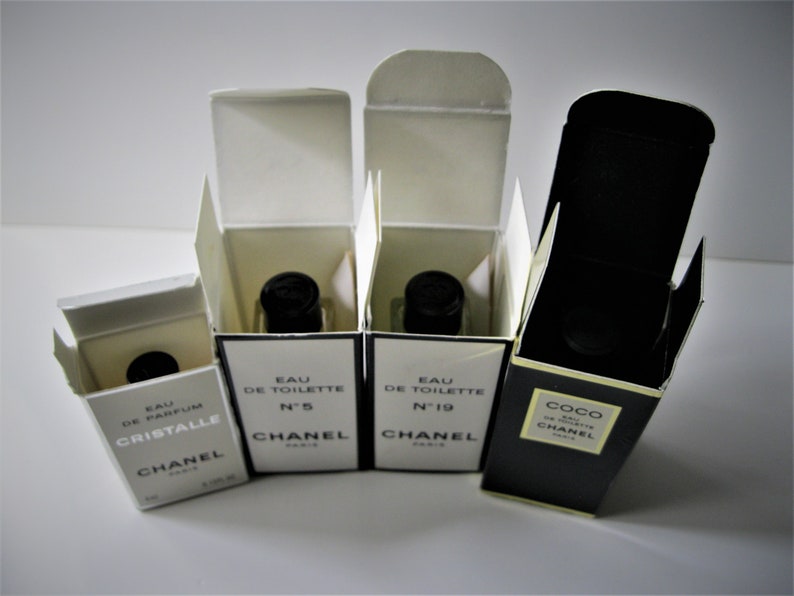 CHANEL No5 No19 Coco Cristalle 90's Vintage Formula EDT Miniatures ...