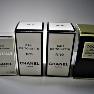 CHANEL No5 No19 Coco Cristalle 90's Vintage Formula EDT Miniatures ...