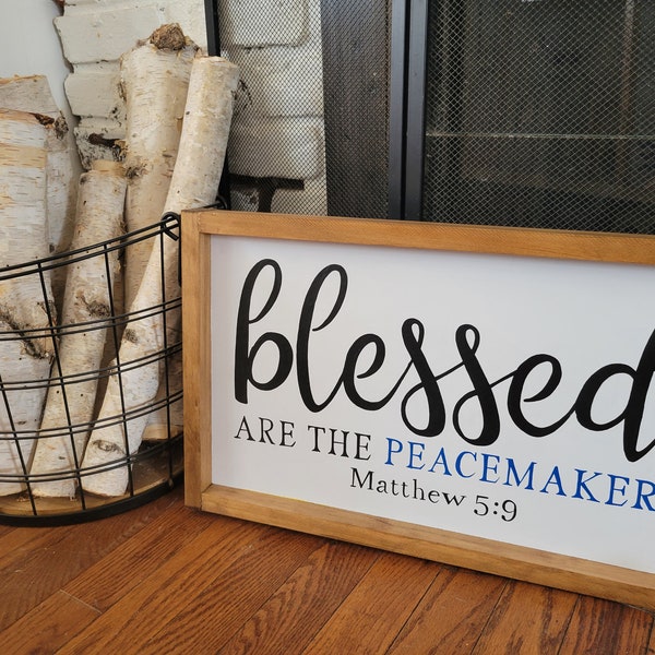 Blessed Are the Peacemakers Sign - Etsy