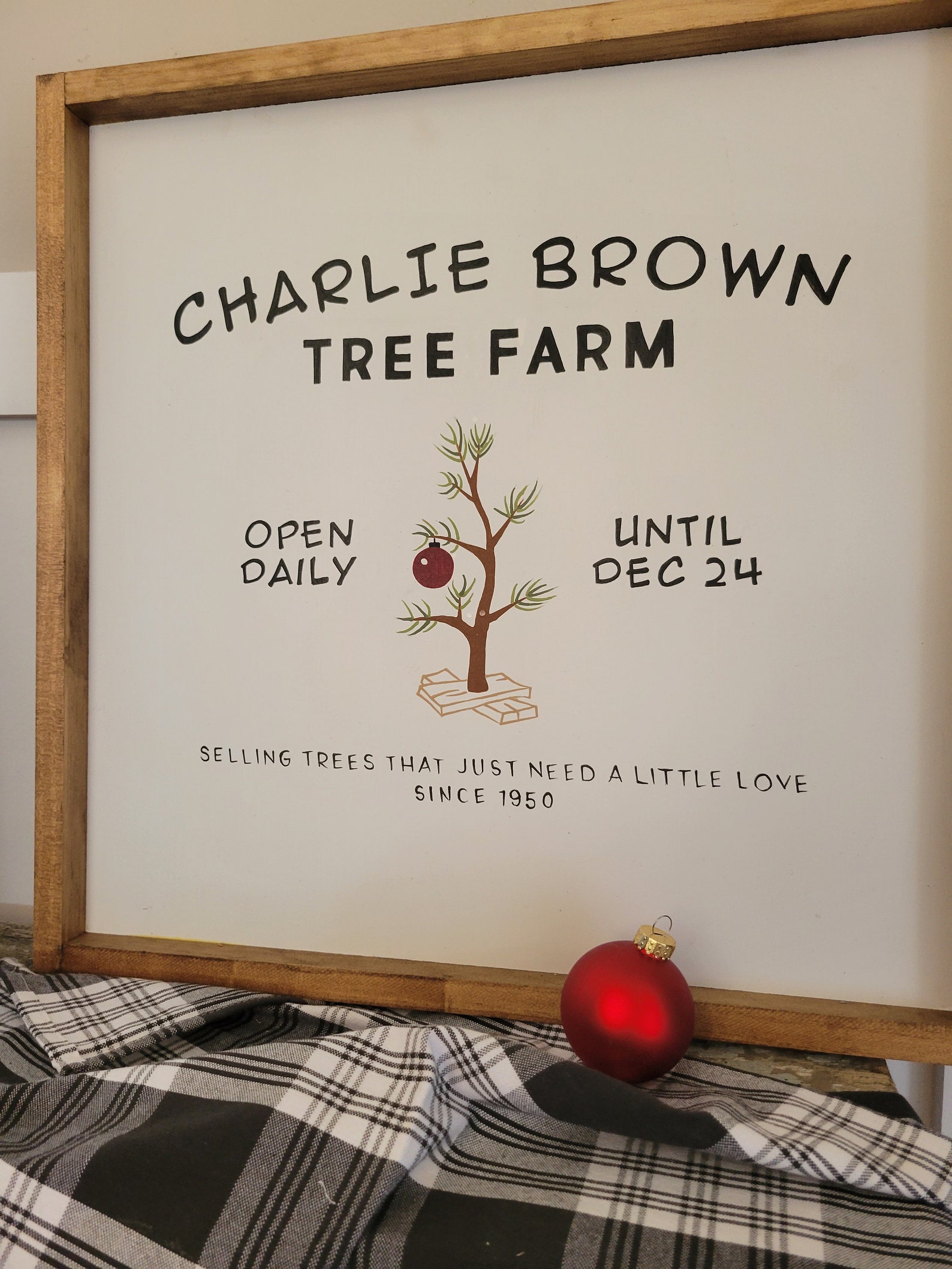 Charlie Brown Tree Farm Wood Sign - Etsy