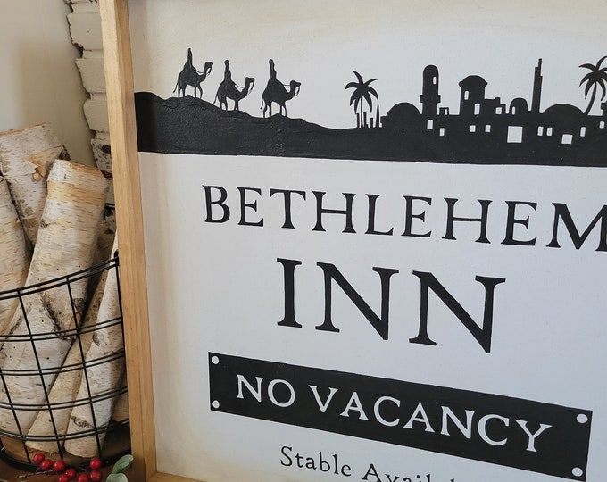 Bethlehem Inn Wood Sign - Etsy