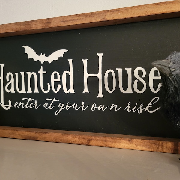 Haunted House Sign - Etsy