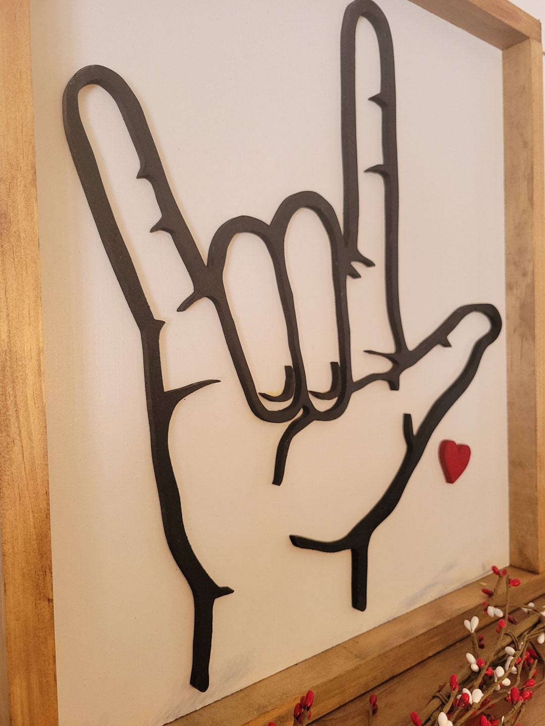 I Love You (sign Language) Wood Sign - Etsy