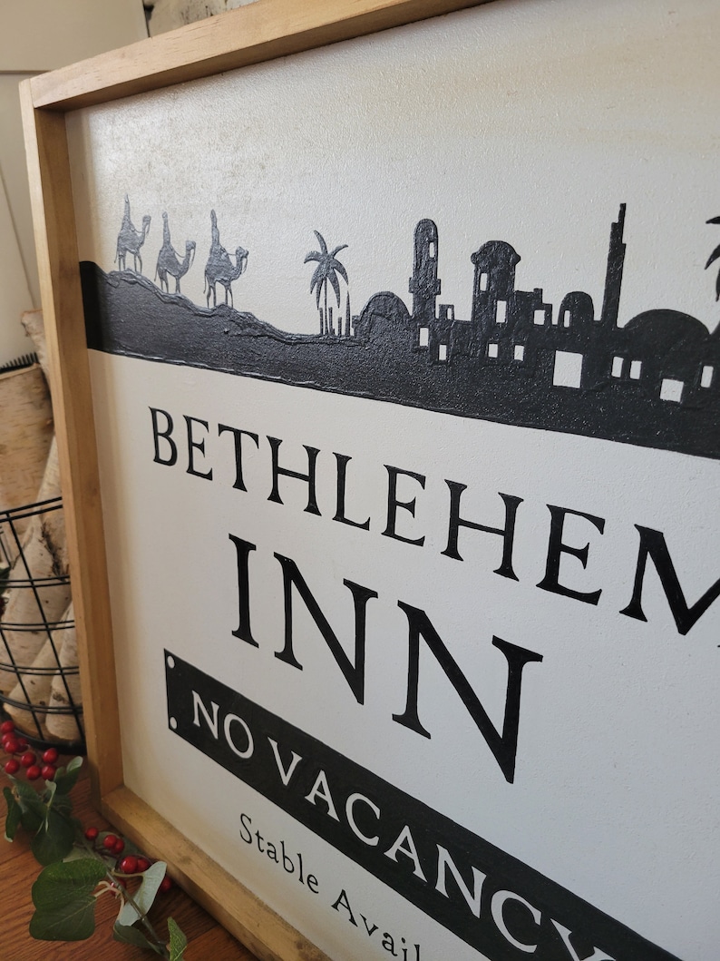 Bethlehem Inn Wood Sign - Etsy