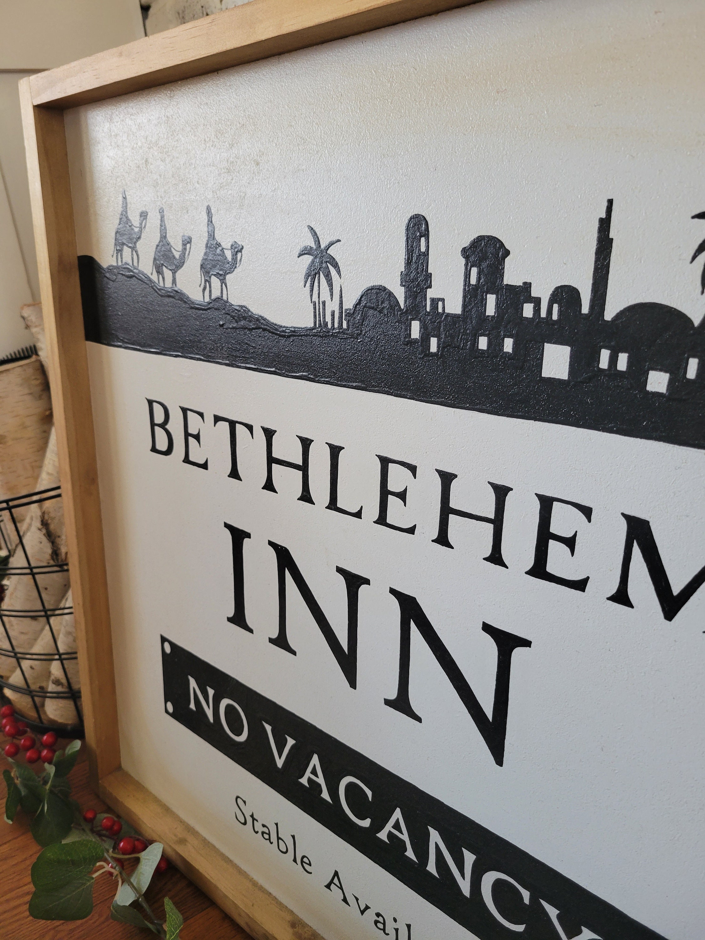 Bethlehem Inn Wood Sign - Etsy