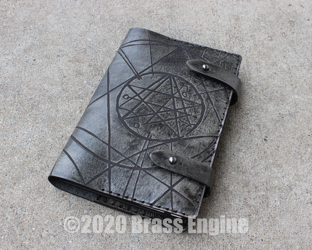 Necronomicon 'moleskine' Leather Notebook Cover 8.25x5.25 - Hand ...