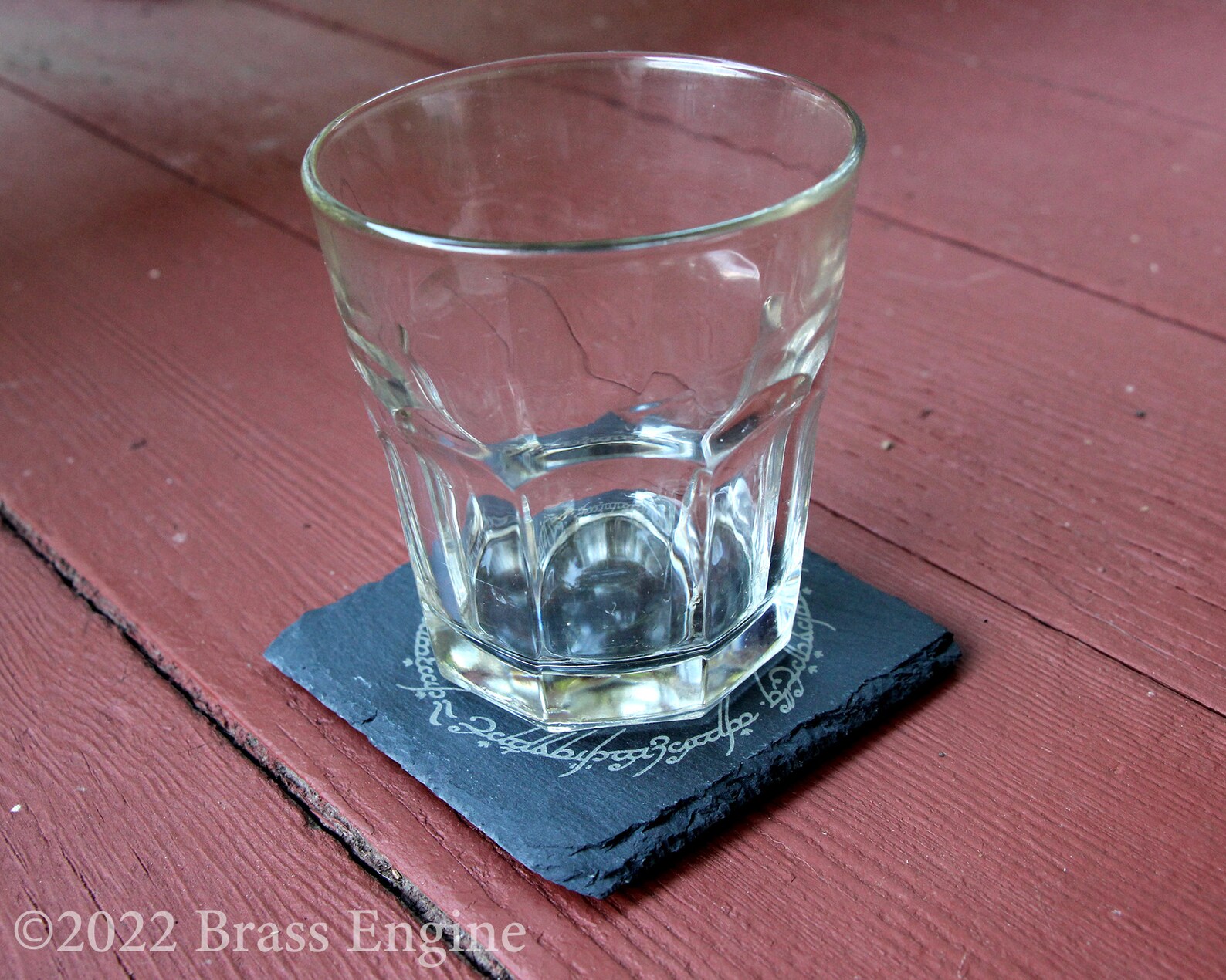 One Ring Script Lord of the Rings Etched Slate Coasters - Etsy