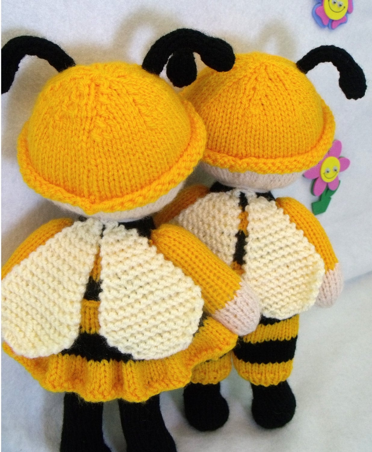 Toy Doll Knitting Pattern. Cuties. Honey Bee Dolls. PDF | Etsy UK