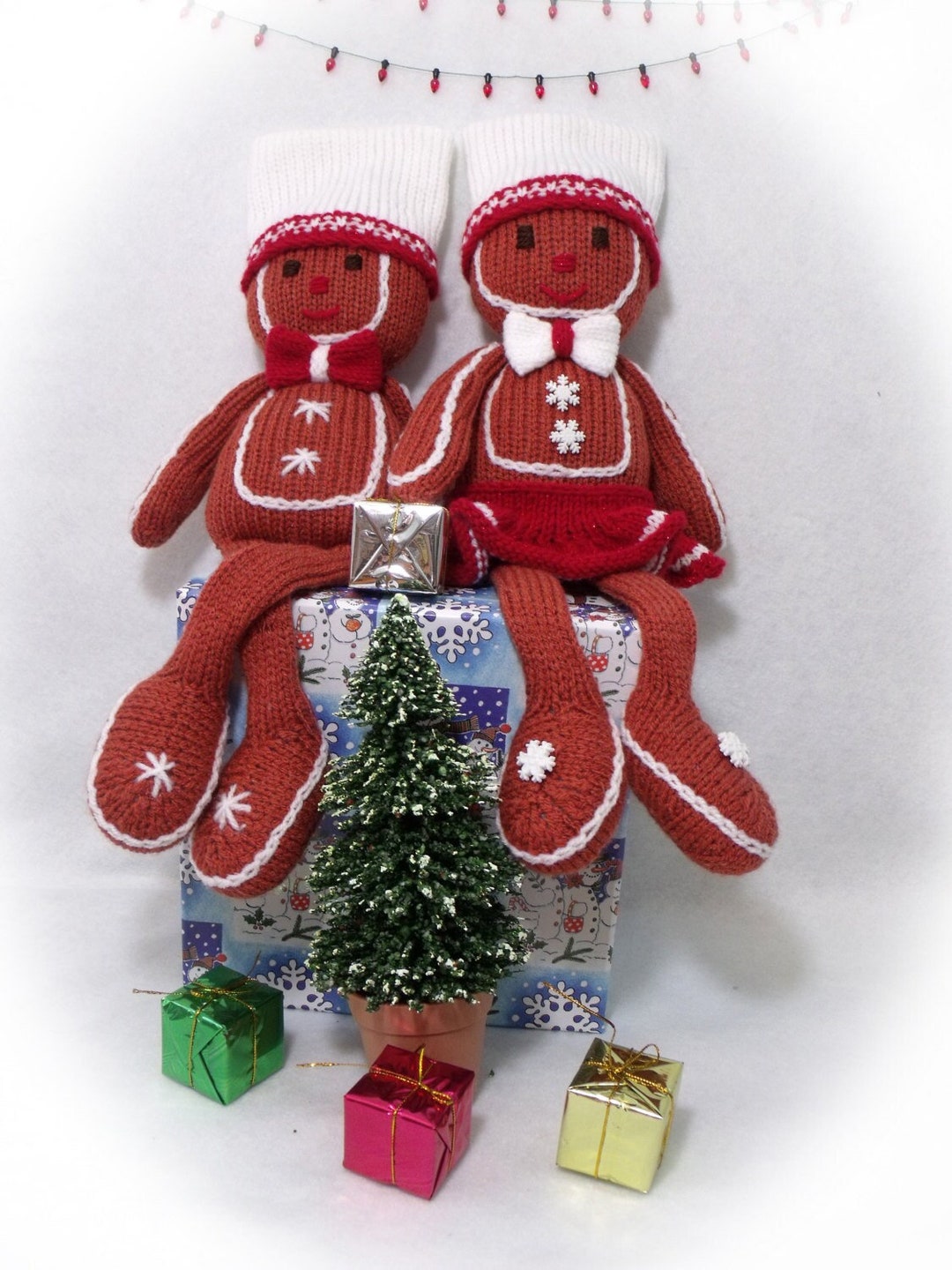 Toy Doll Knitting Pattern. Gingerbread People. Christmas Decoration ...